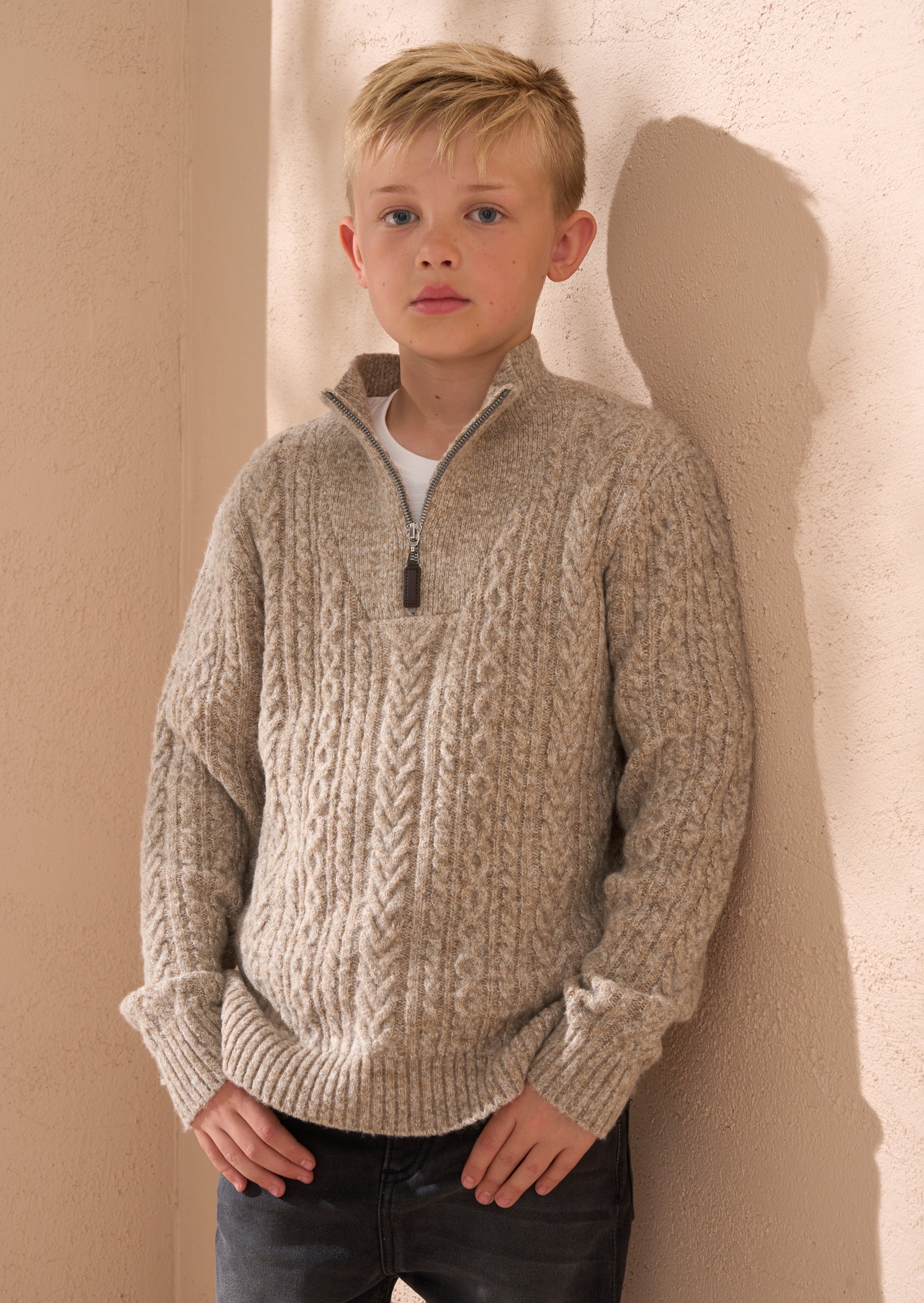 Angel & Rocket Boys Self Textured Brown Sweaters – B2b Angel and Rocket